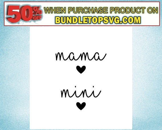 Digital png svg cut files for cricut dxf Mama and Mini Decal Files ...