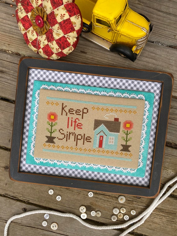 Keep Life Simple Cross Stitch Chart - Etsy