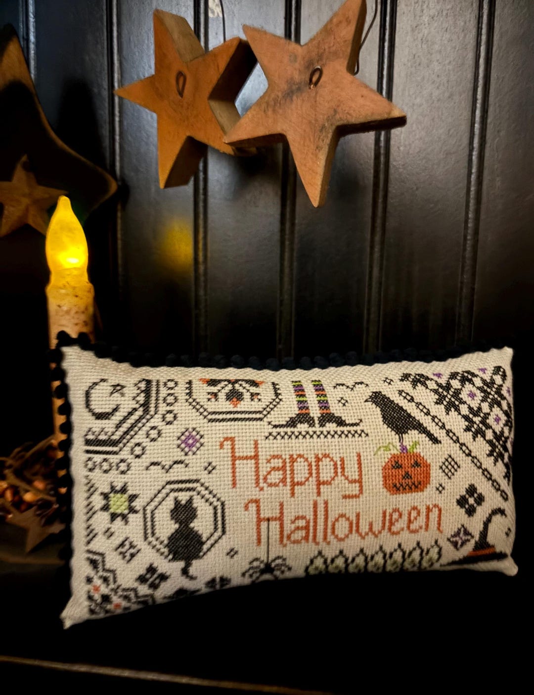 Happy Halloween Quaker (PDF) Cross Stitch Pattern - Etsy