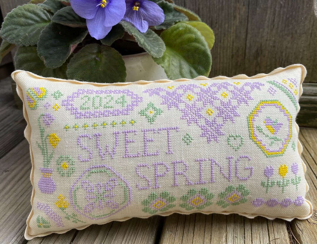 Sweet Spring Quaker PDF Cross Stitch Pattern - Etsy