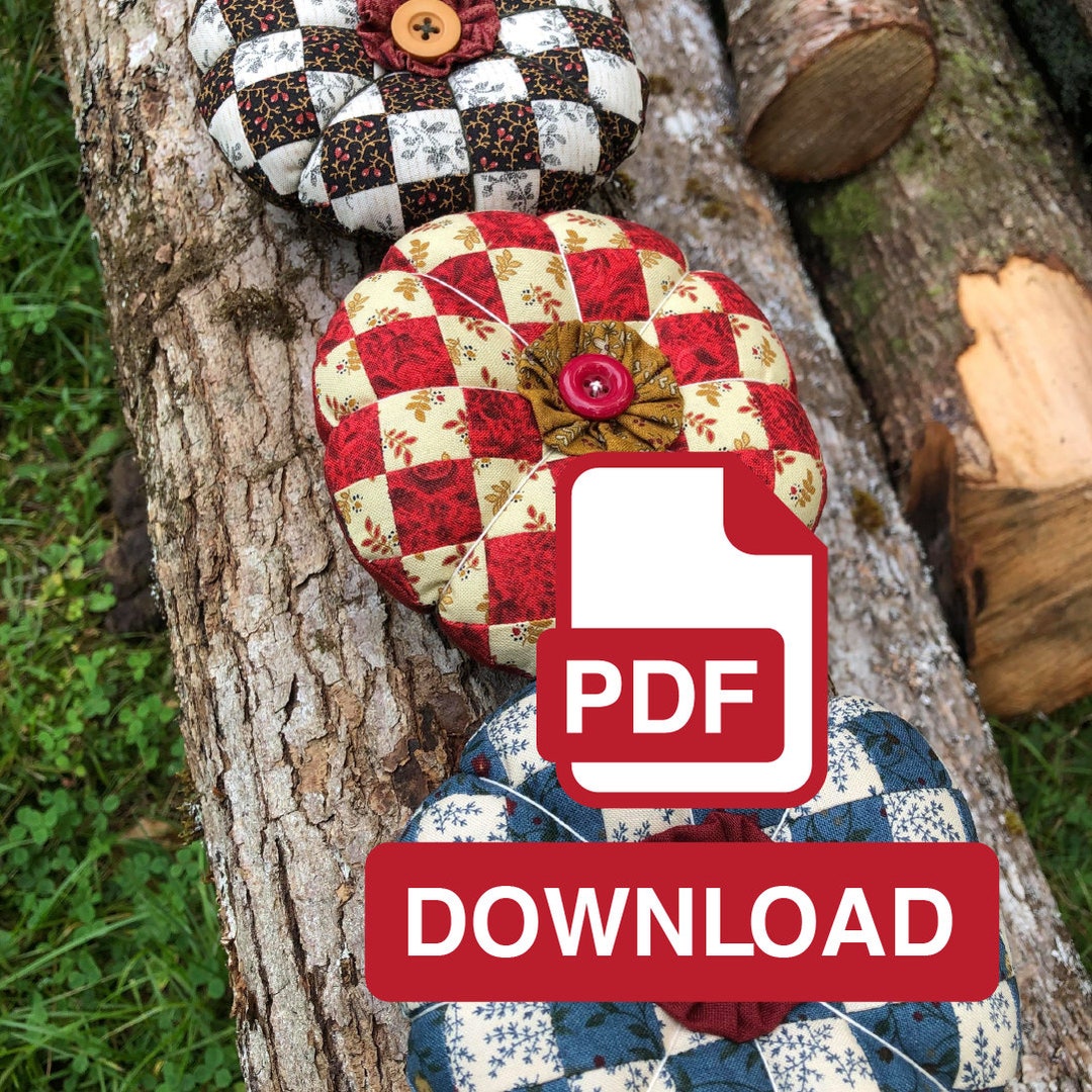 Patchwork Pinnie - Pincushion Print-it-yourself Pattern DOWNLOAD (PDF ...