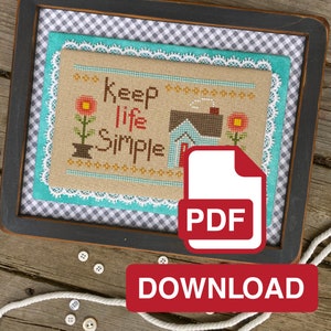 Keep Life Simple Cross Stitch Chart - Etsy