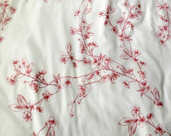 Red toile bedding | Etsy