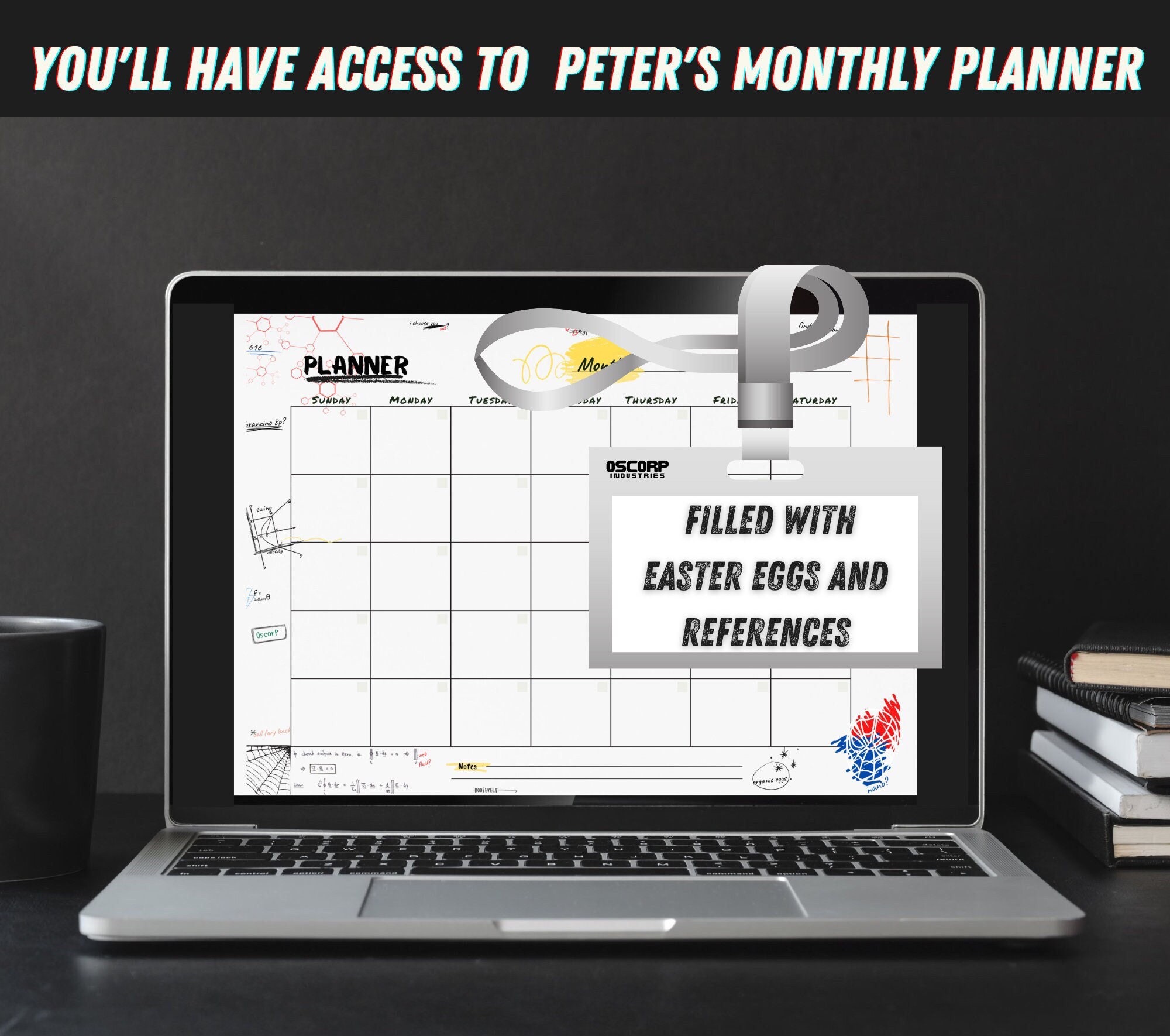 Spiderman Monthly Calendar| Marvel Calendar Planner for Fans| Spiderman ...