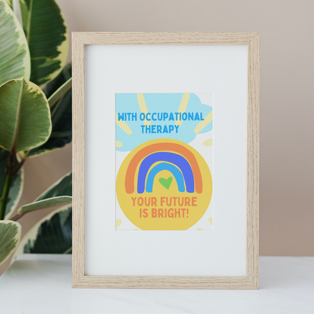 Occupational Therapy Rainbow Print, Pediatric Therapist Art (digital ...