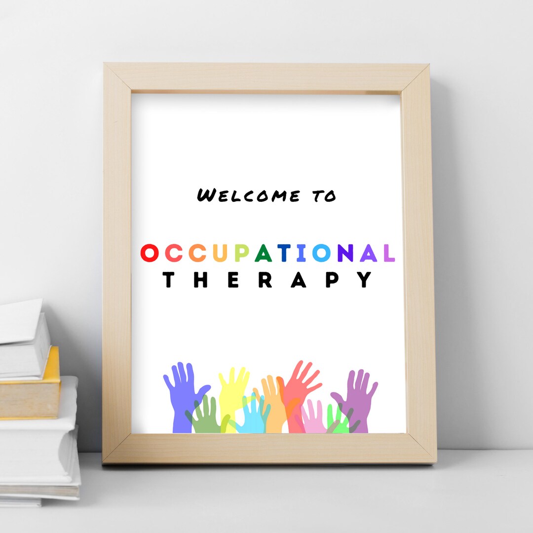 Occupational Therapy Welcome Print, Colorful Hand Design (digital ...