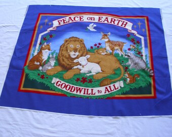 Lion and the Lamb Quilt Panel - Etsy