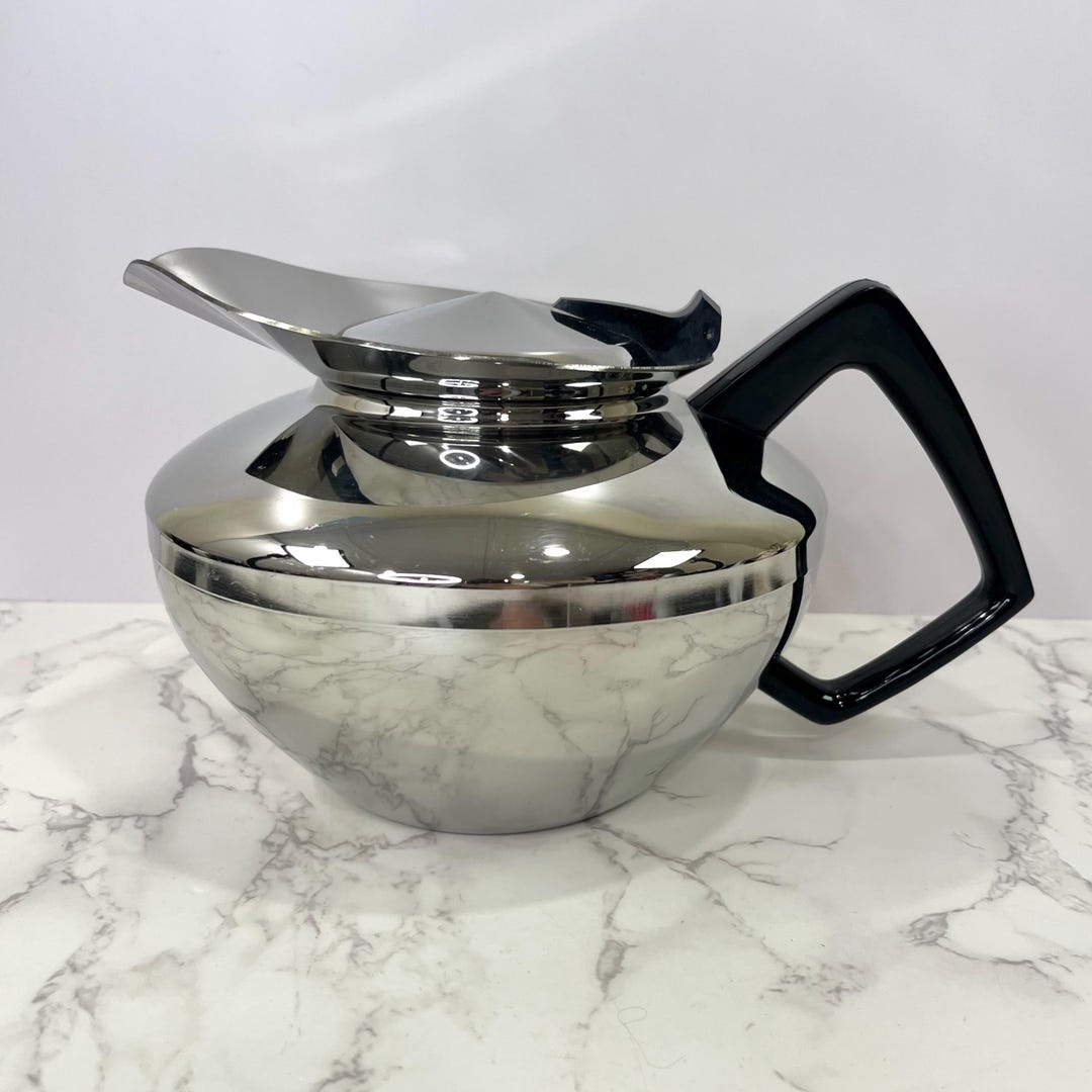 MCM Pyrexware Teakoe Teapot 6 Cup Insulated Stainless Steel | Vintage ...