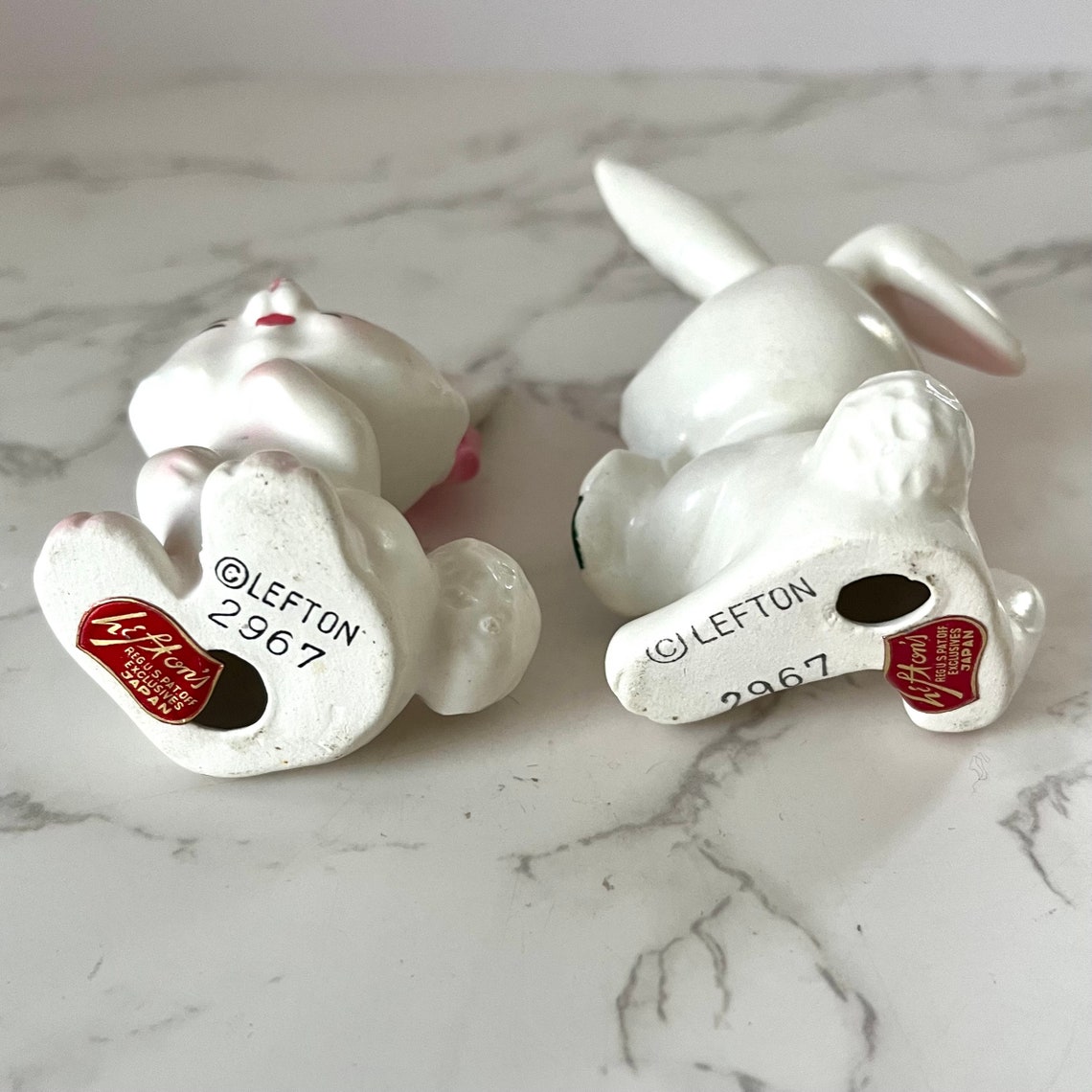 Lefton Bunny Figurines: Vintage Easter Spring Decoration #2967 - Etsy