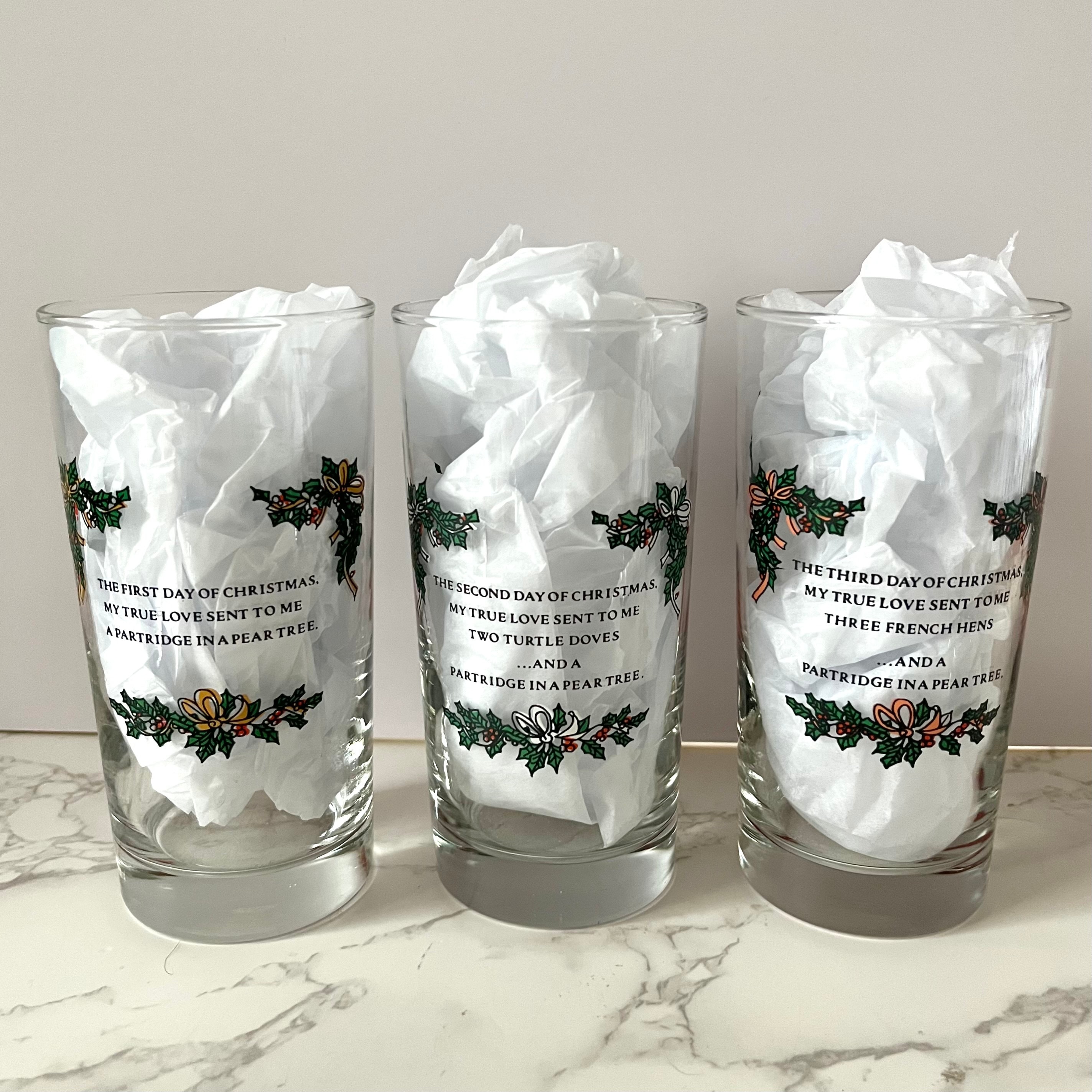 12 Days of Christmas Drinking Glasses Sold Individually Vintage ...
