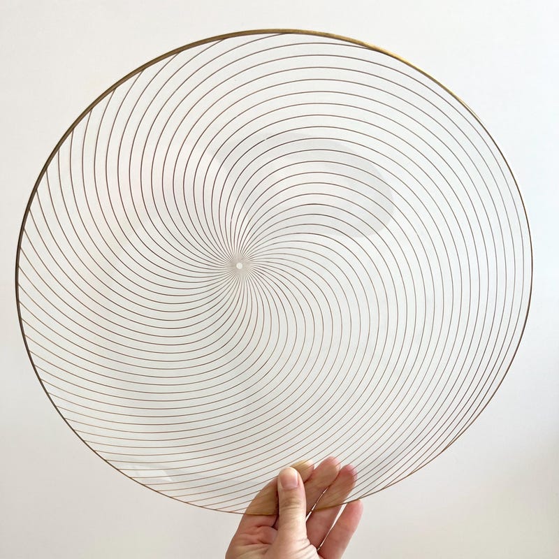Gold Platter Mcm Glass - Etsy