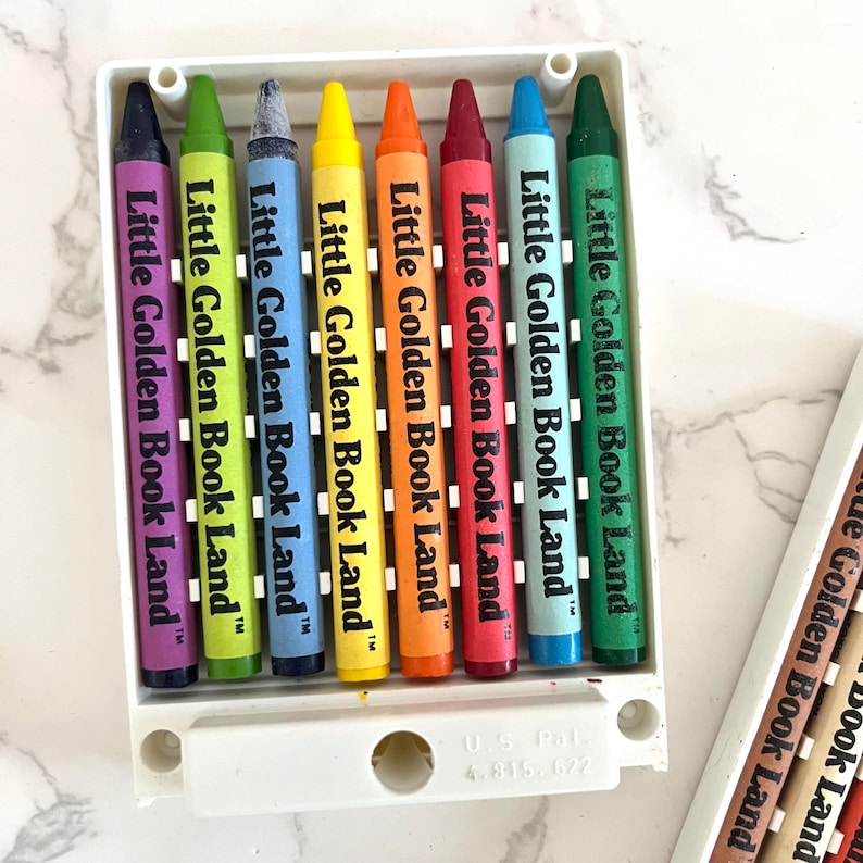 1980s Little Golden Book Land Crayon Box | Vintage Children’s Art ...