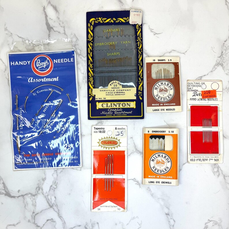 Vintage Needle Books and Pins: 1950s Sewing Notions - Etsy