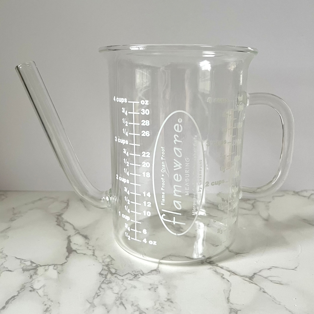Vintage Flameware Glass Measuring Cup by Catamount | Long Neck 4 Cup ...