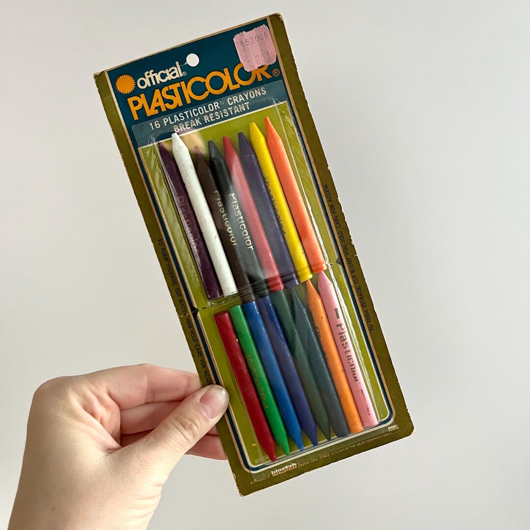 Vintage Plasticolor Crayons: 16-color Sealed Set, 1970s/80s Art ...