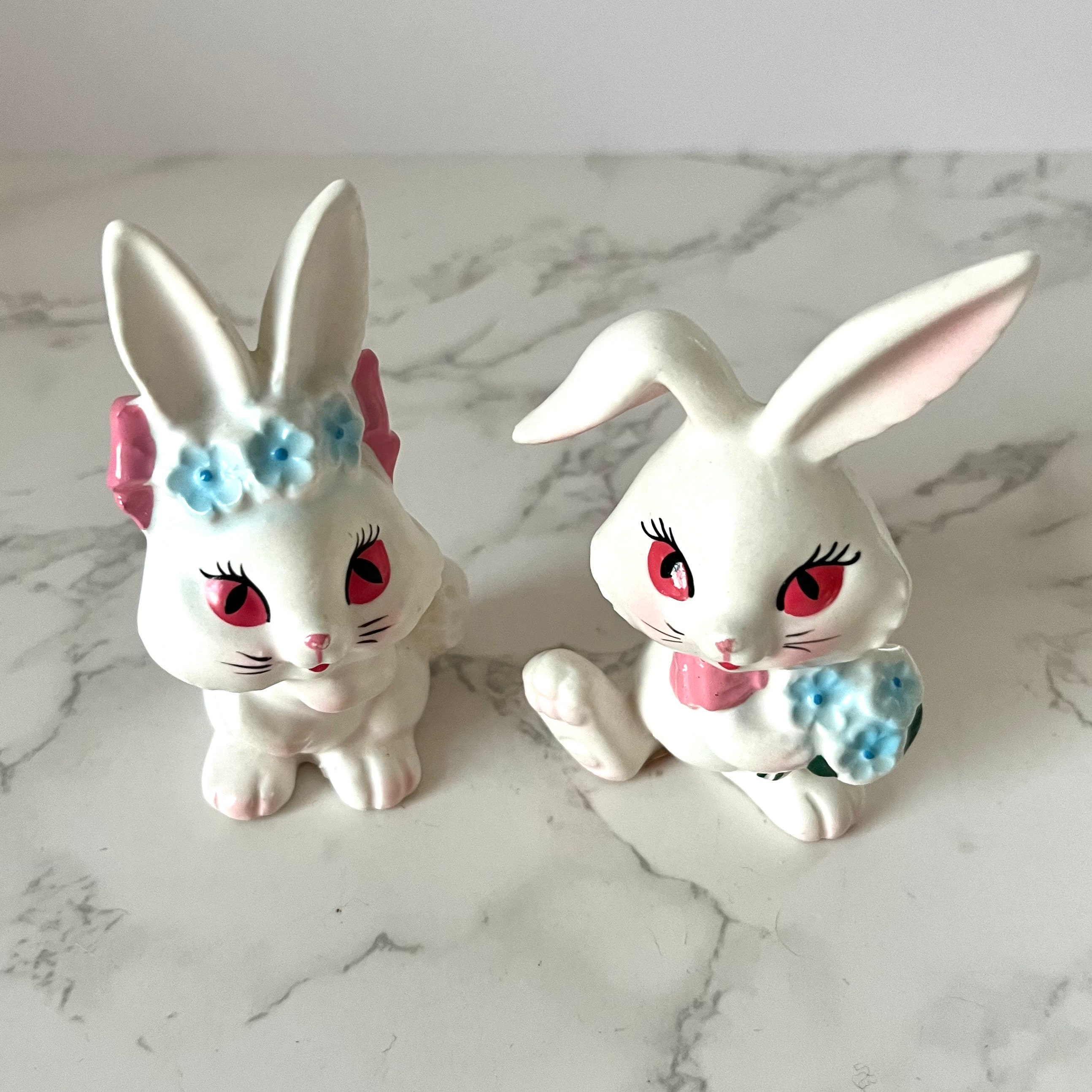 Lefton Bunny Figurines: Vintage Easter Spring Decoration #2967 - Etsy