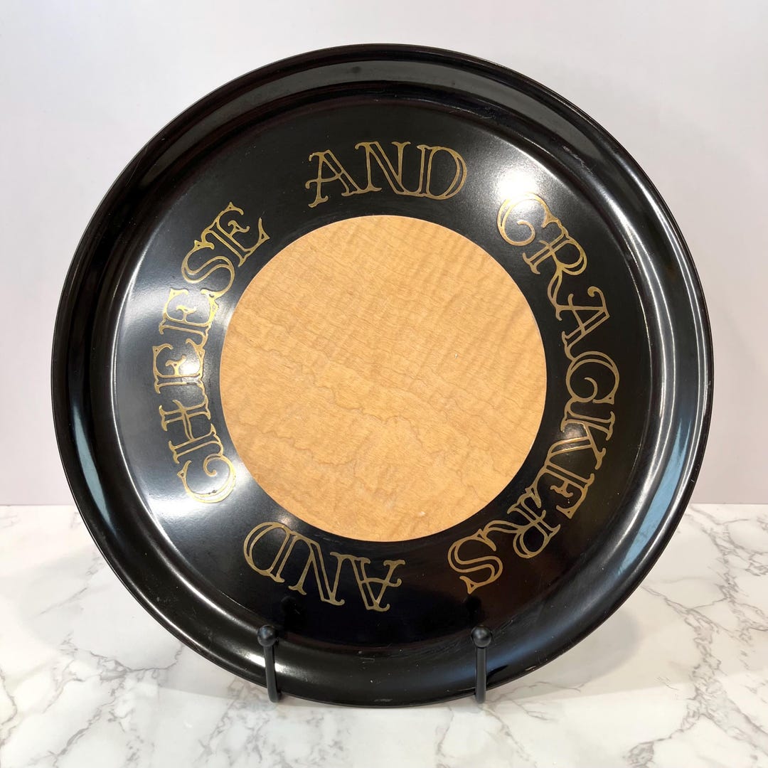 Vintage Couroc Cheese Plate: Mid-century Melamine & Wood Platter - Etsy