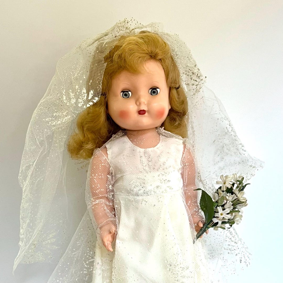Vintage Roddy Walker Bride Doll 16 Inches Made in England | 1950s 1960s ...