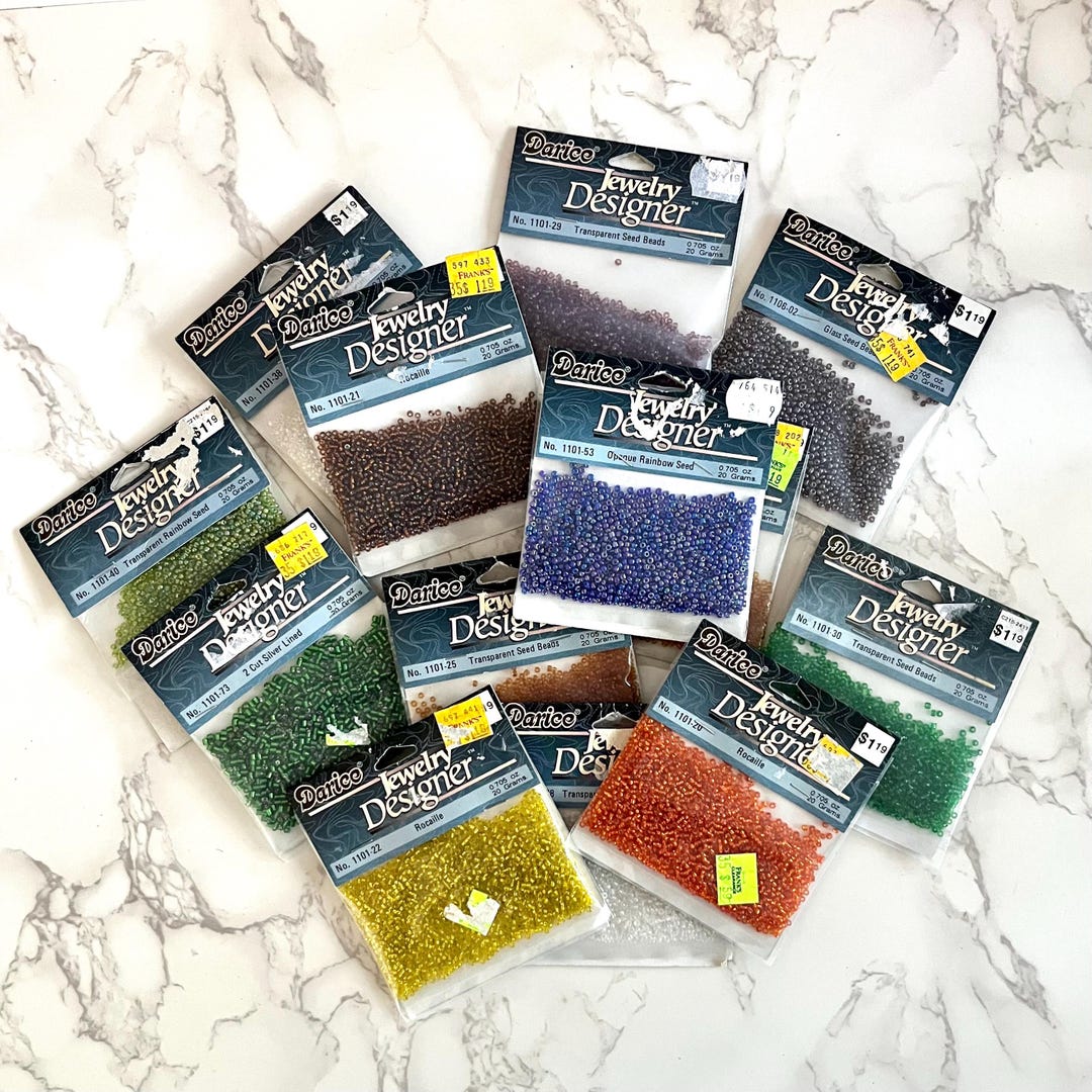 Vintage Darice Seed Bead Lot NOS Unopened Packages | Sustainable Craft ...