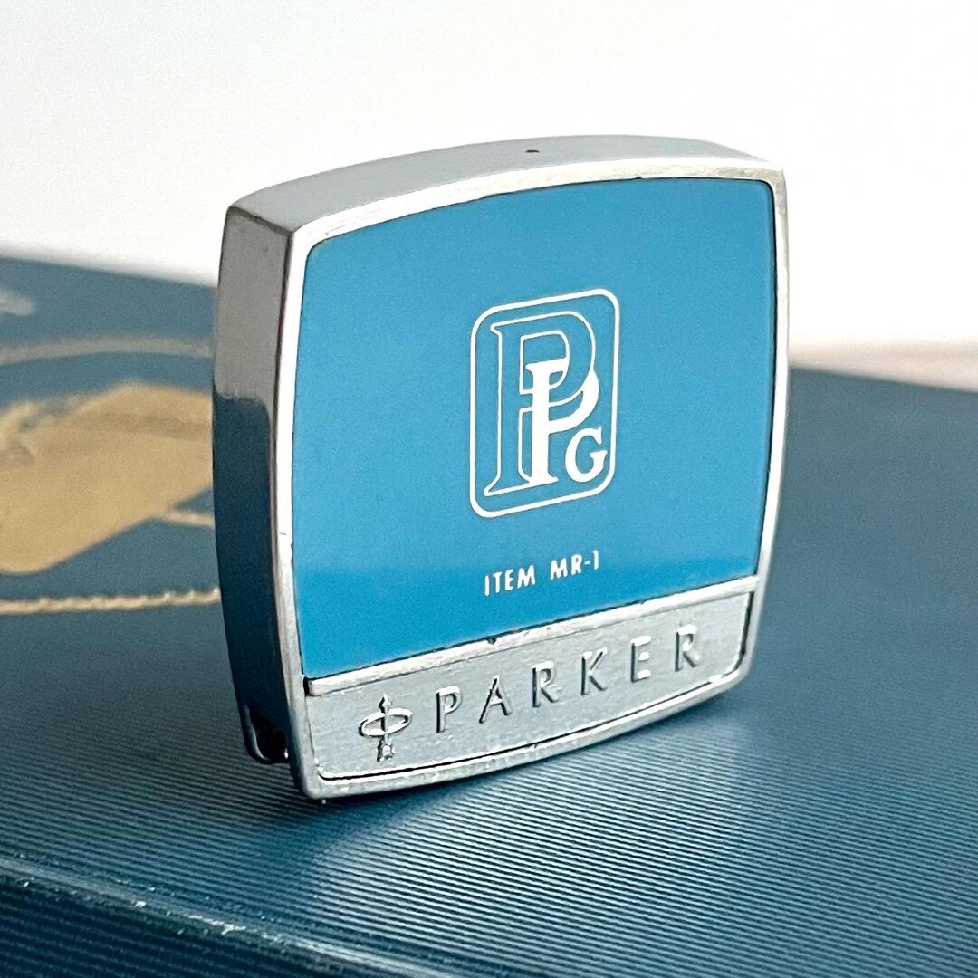 Vintage Parker Pen Tape Measure | Blue Advertising PPG Measuring Tape 6 ...