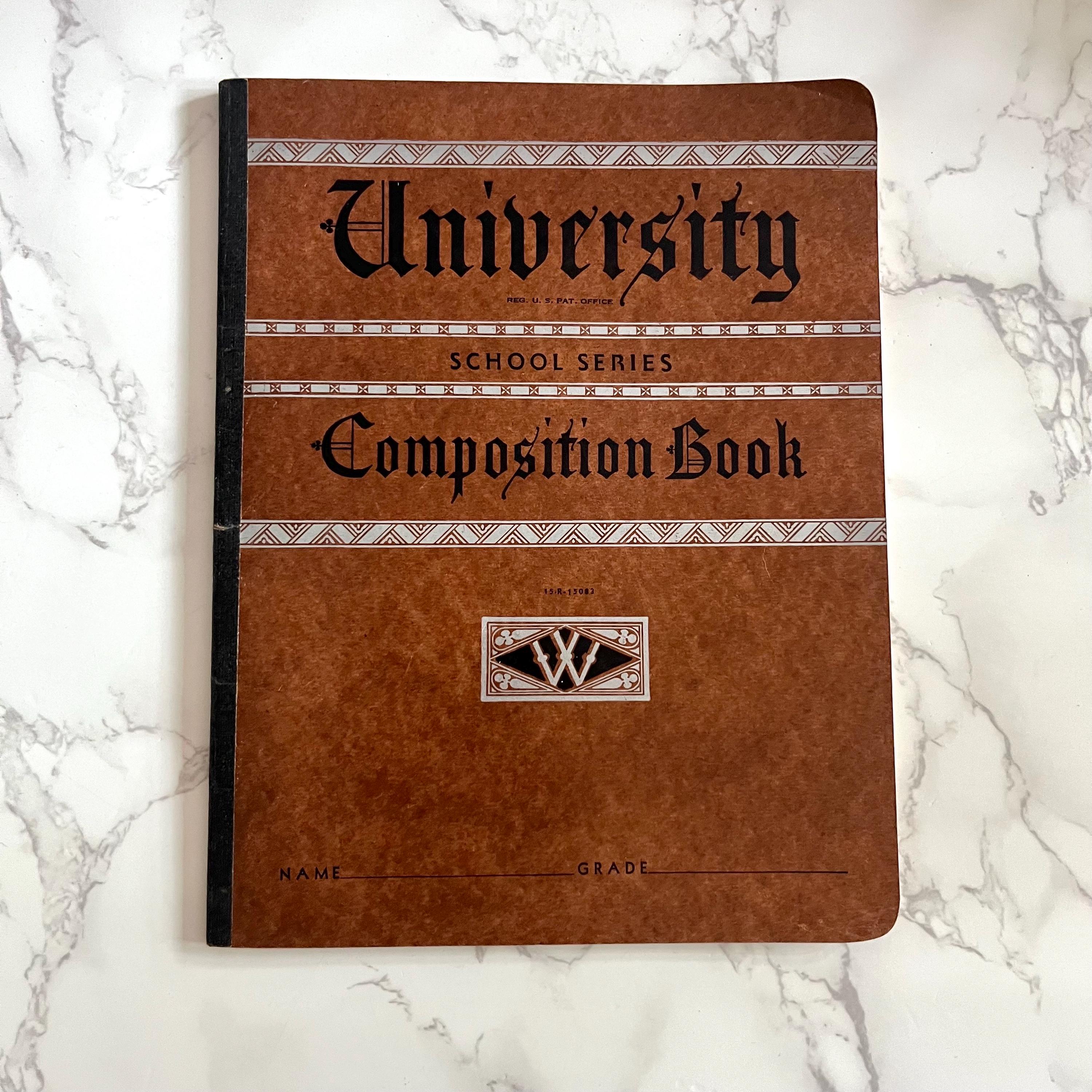 Vintage Unused Composition Notebook University Series | Mid Century ...