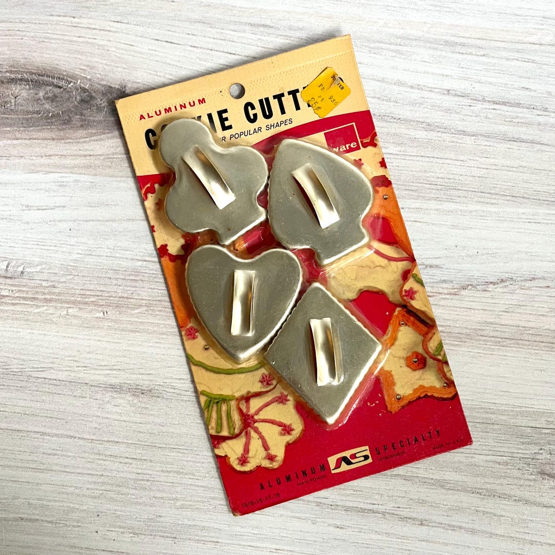 Vintage Aluminum Cookie Cutters Bridge Set in Sealed Package ...