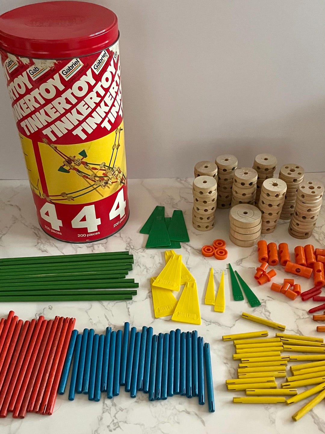 Vintage Tinkertoy by Gabriel 1970s Building Toy - Etsy