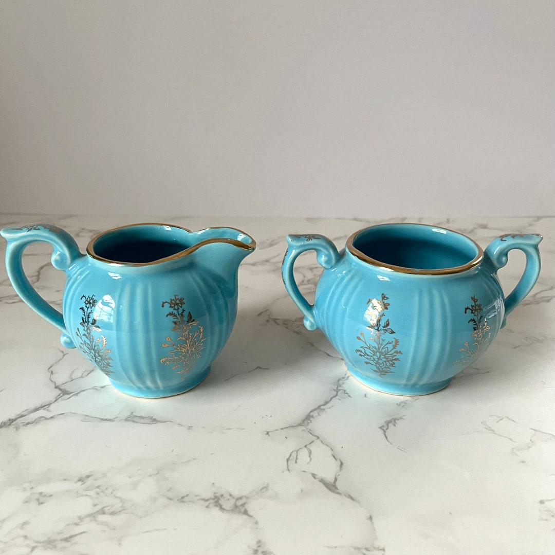 Vintage Creamer Sugar Bowl Set | Pearl China Company Hand Decorated ...