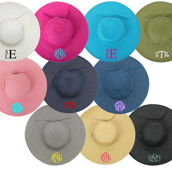 Monogram Floppy Hat - Etsy