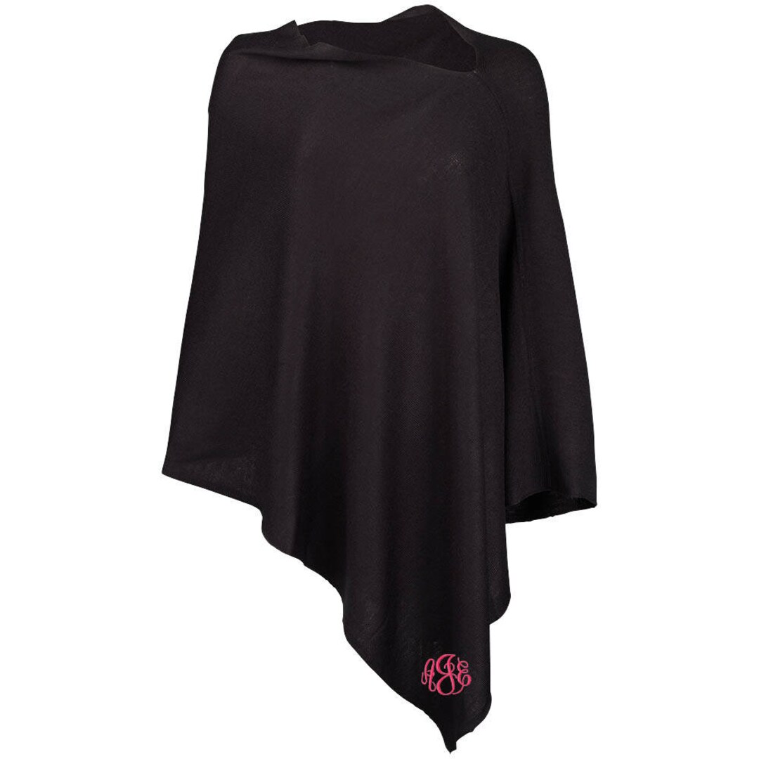 Monogrammed Poncho Personalized Ladies Poncho Fall Winter - Etsy