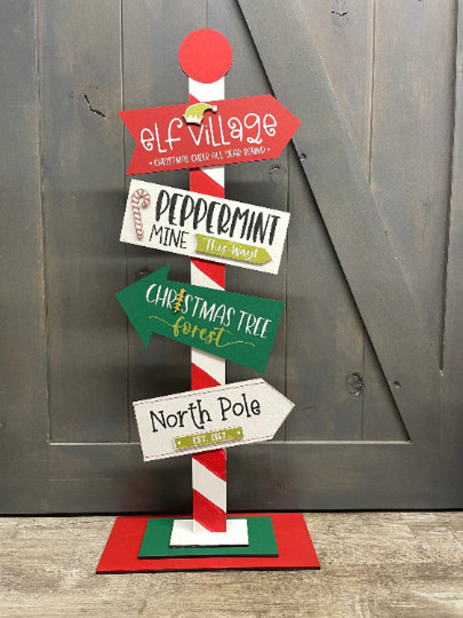 Christmas Directional Sign SVG - Etsy
