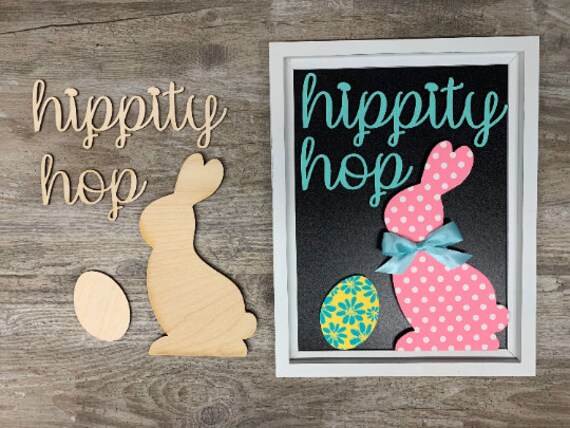 Hippity Hop Easter Bunny Sign SVG File Instant Download - Etsy