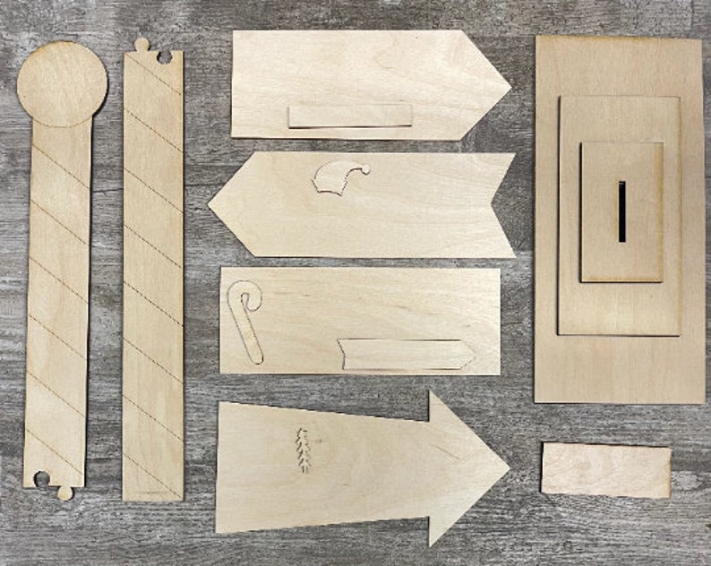 Christmas Directional Sign SVG - Etsy