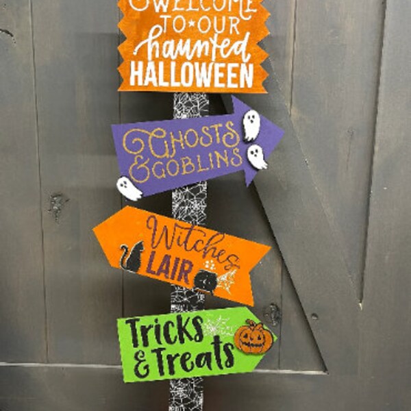 Halloween Directional Signs - Etsy