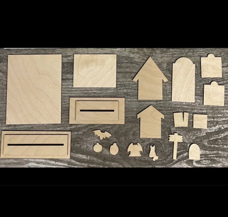 Haunted House Cutouts SVG File Instant Download - Etsy