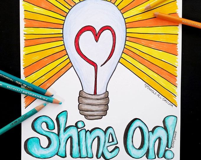 Shine Bright Coloring Page Instant Download - Etsy