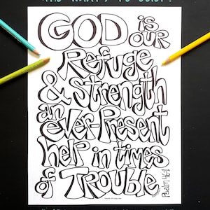 God is Our Refuge & Strength 8.5x11 Instant Download - Etsy