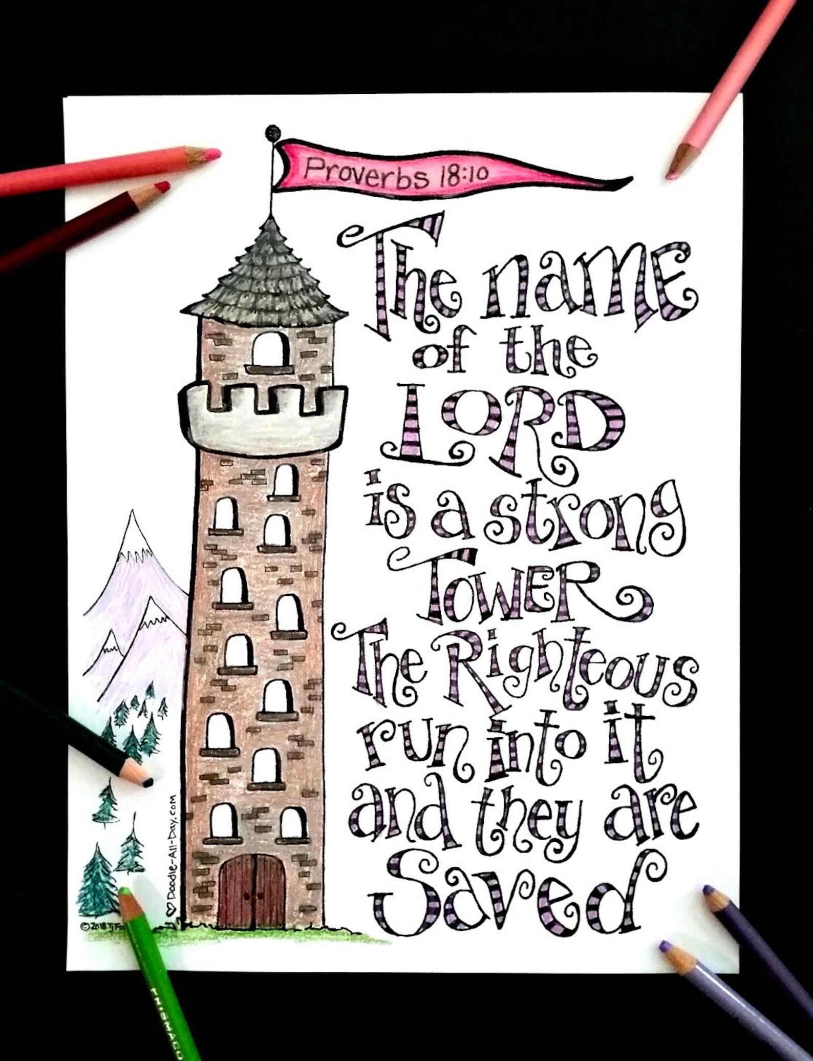 Strong Tower 8.5x11 Instant Download - Etsy