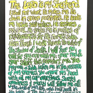 23rd Psalm Coloring Sheet, Coloring Page, Coloring Download, Psalms to ...