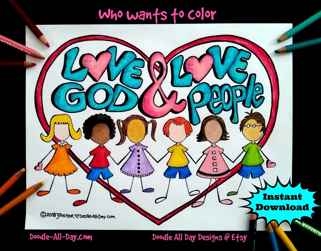 Love God & Love People 8.5x11 Instant Download - Etsy