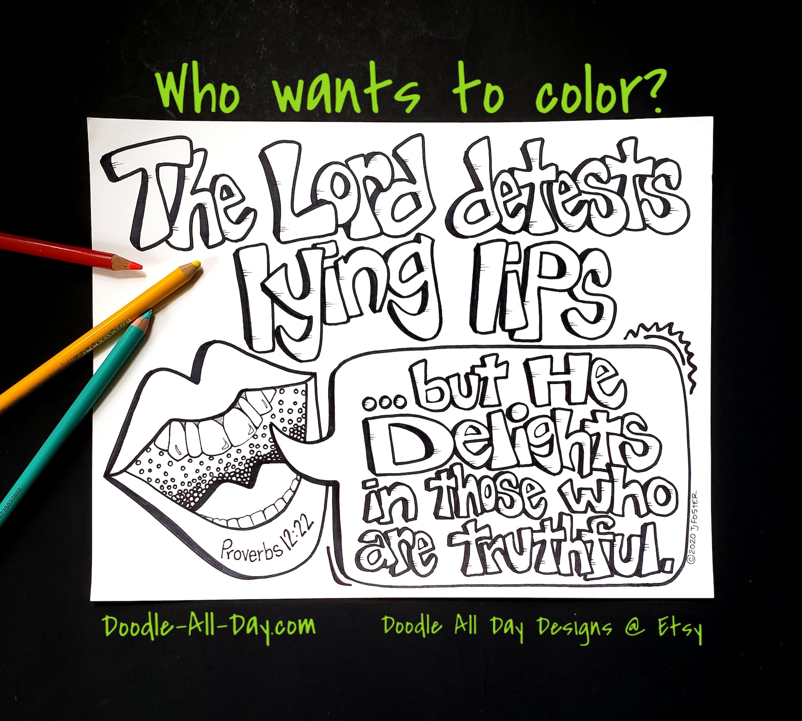 Lying Lips 8.5x11 Instant Download - Etsy