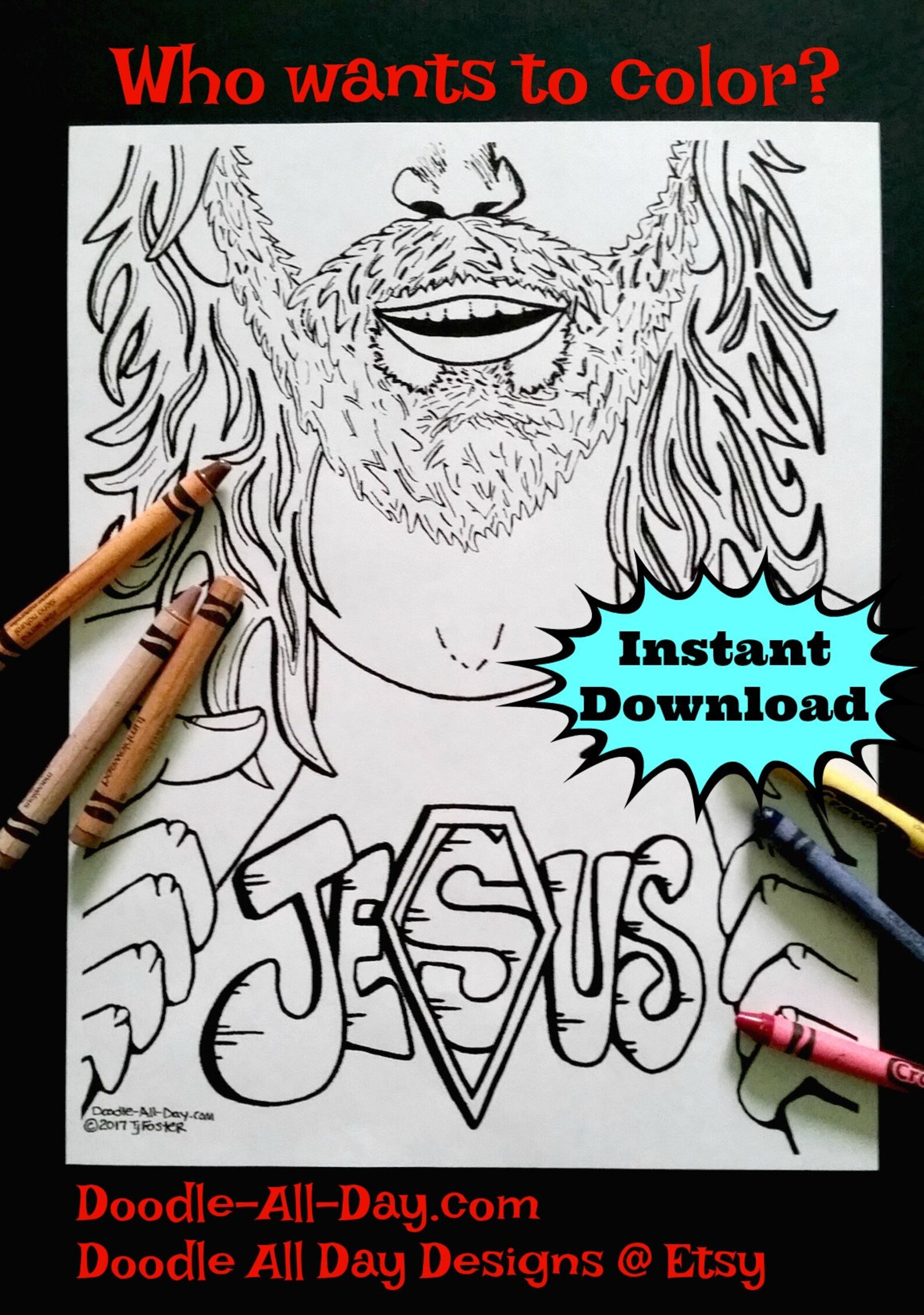 Superhero Jesus 8.5x11 Printable - Etsy