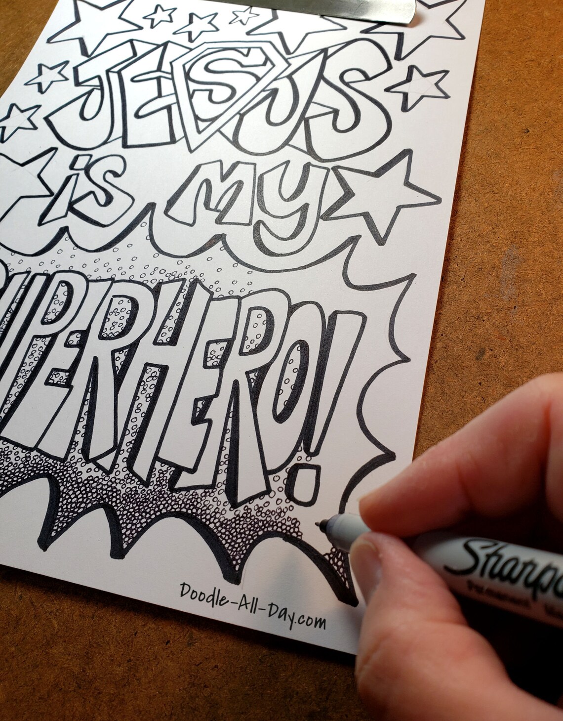 Superhero Coloring Page, Jesus is My Superhero, Superhero Coloring Page ...