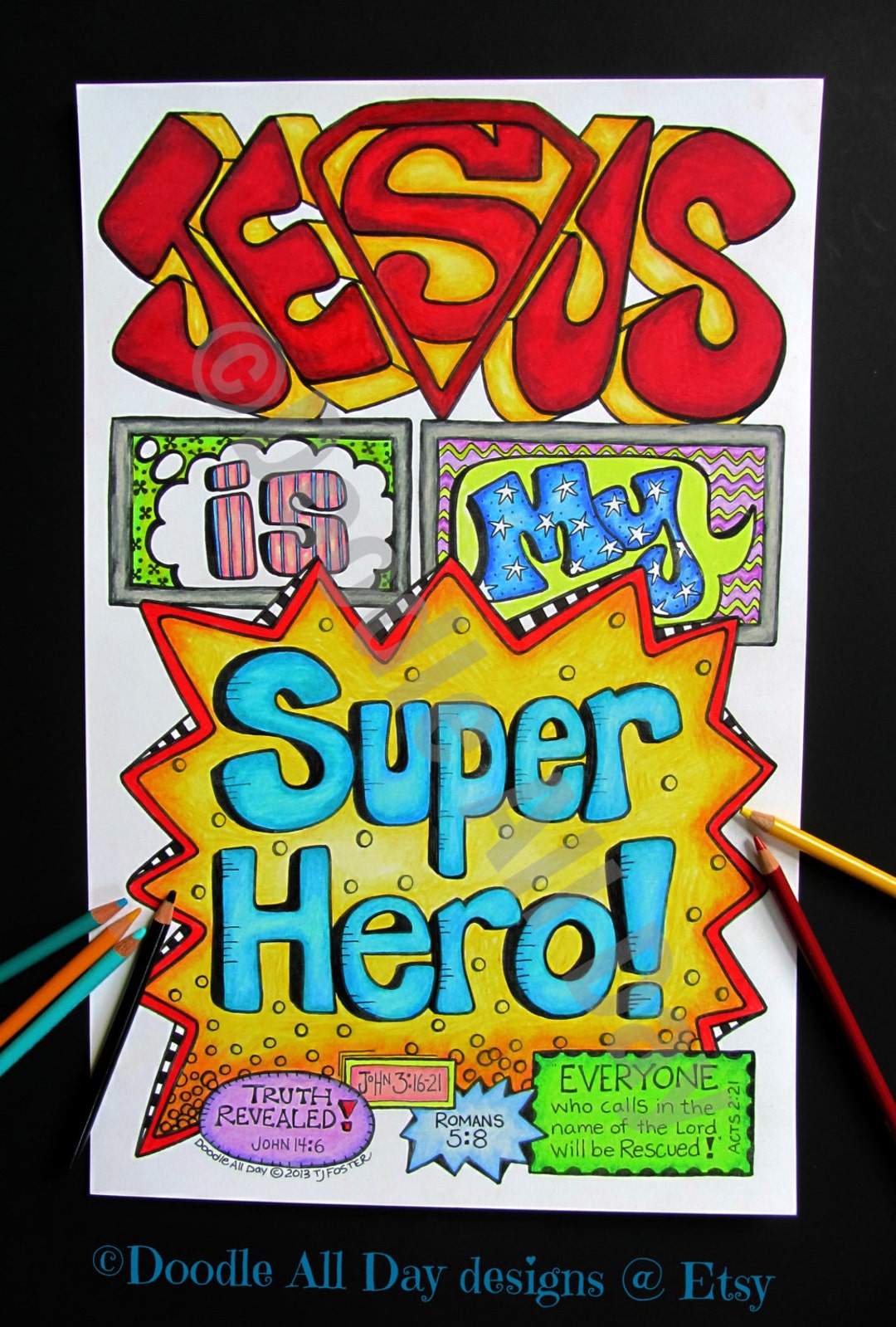 Jesus Superhero Coloring Page, Coloring Sheet, Superhero Coloring ...
