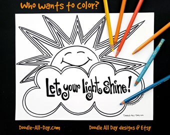 Let Your Light Shine Handprint Template - Etsy