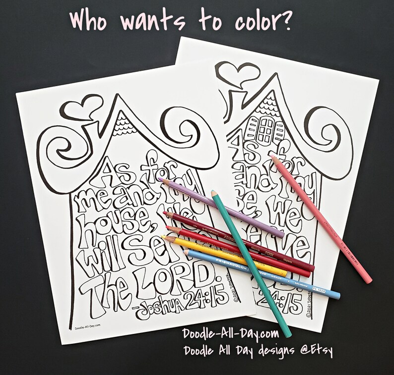As for Me and My House We Will Serve the Lord Coloring Page, Joshua 24: ...