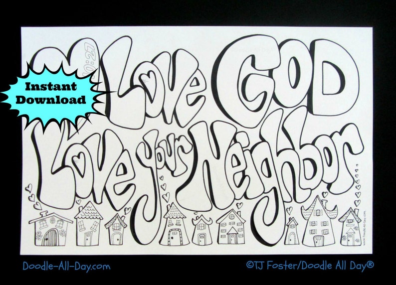 Love Your Neighbor 8.5x11 Printable - Etsy