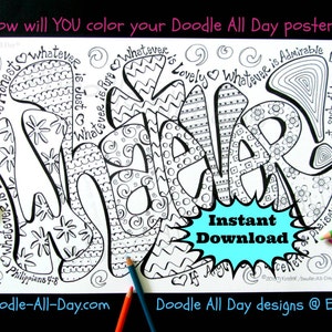 Whatever 8.5x11 Instant Download - Etsy