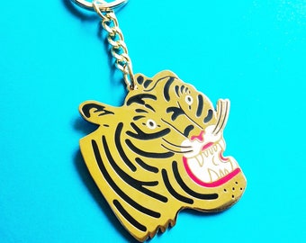 Tiger keychain | Etsy