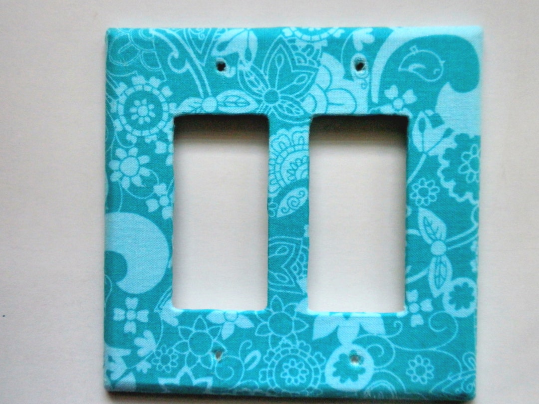 Wall Decor Teal Paisley Double Rocker Switch Plate Switchplate - Etsy